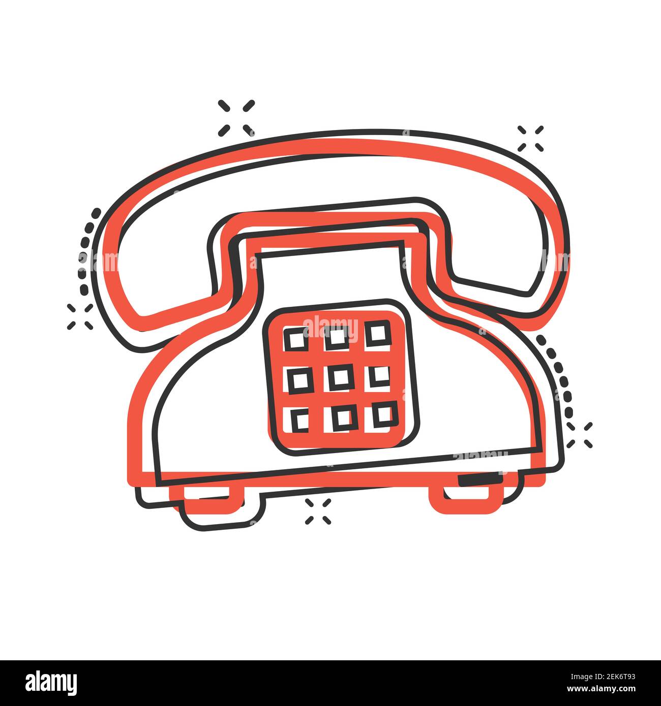Mobile phone icon in comic style. Telephone talk cartoon vector ...