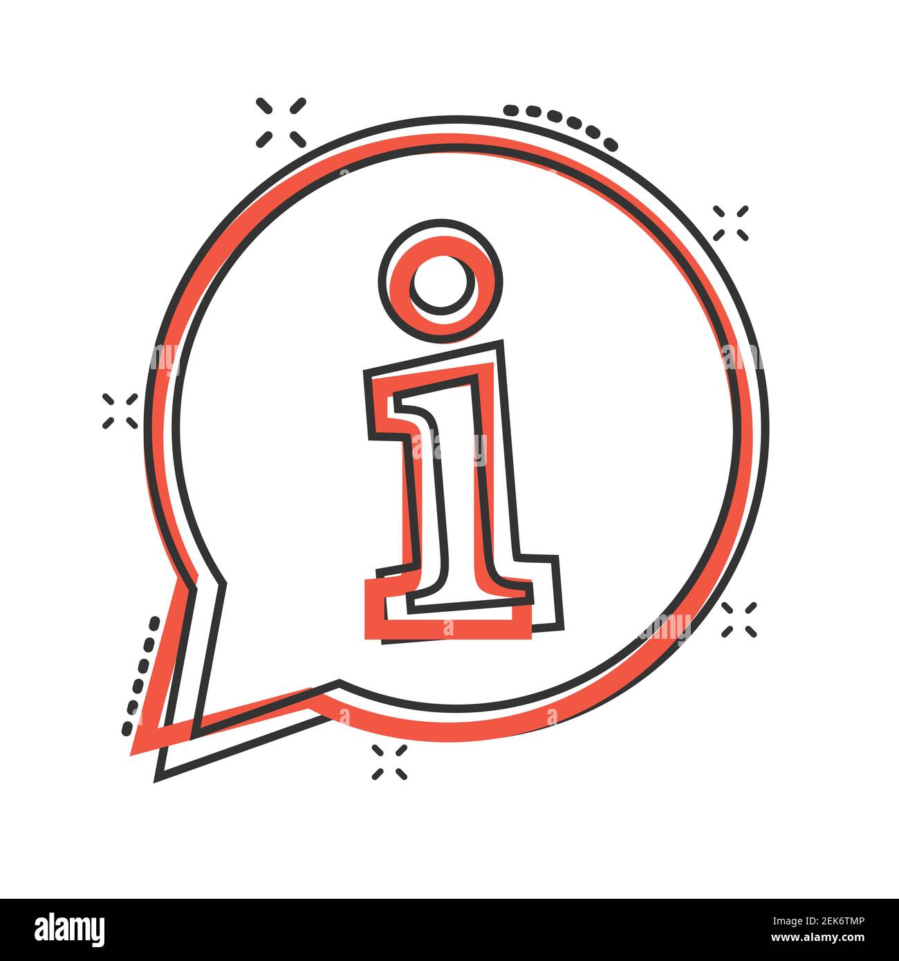 Information icon in comic style. FAQ help cartoon vector illustration ...