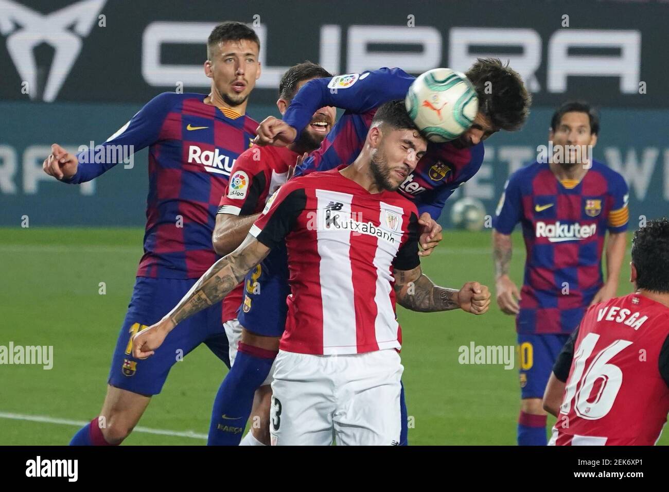 Spanish La Liga soccer match FC Barcelona vs Athletic Bilbao at Camp ...