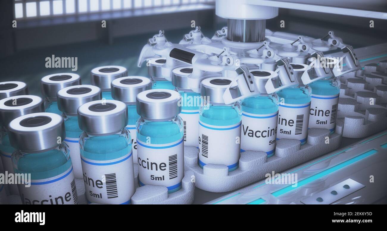 Cardboard automatic factory packaging machine 3D Stock Photo - Alamy