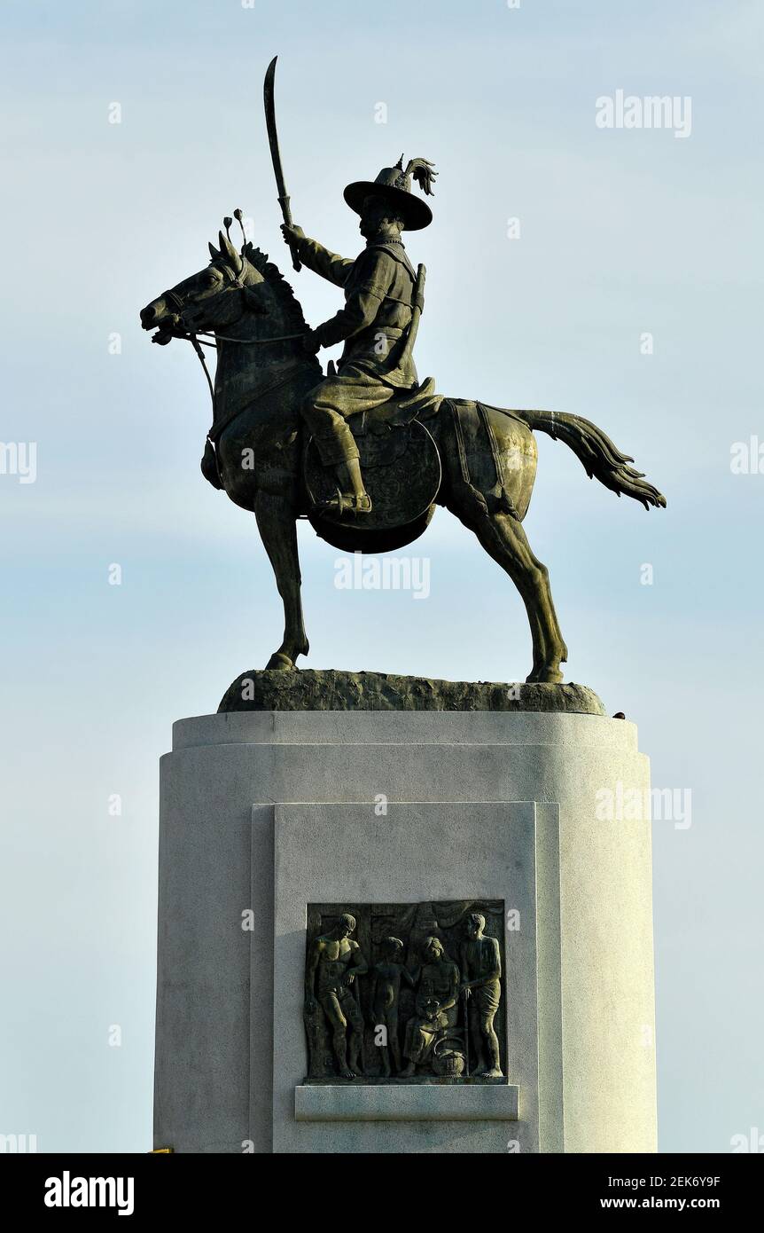 King Taksin The Great Monument in Wong Wian Yai, Bangkok. Taksin a ...