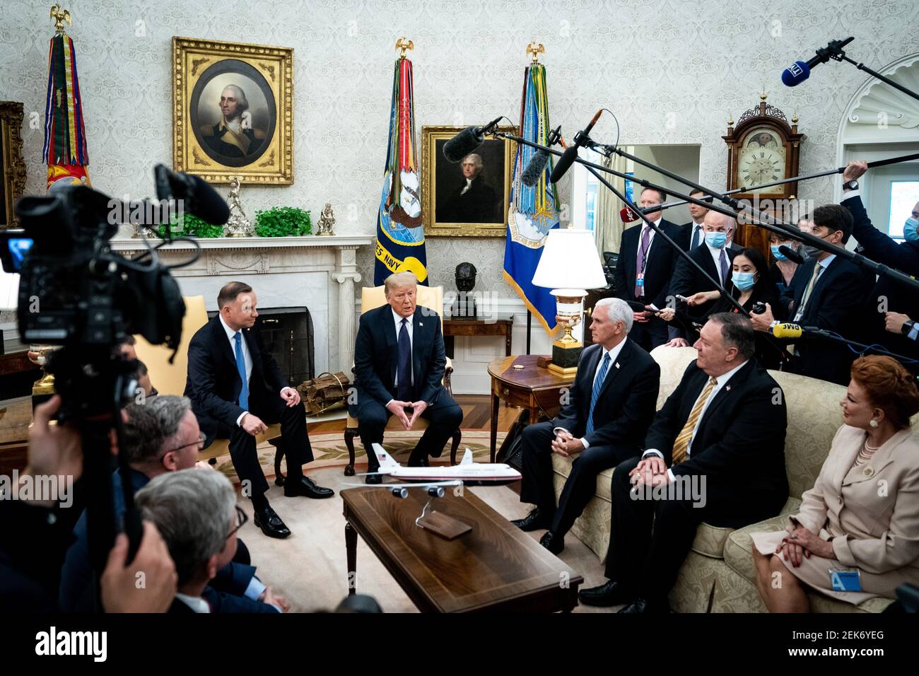 President Donald Trump and Polish President Andrzej Duda during a ...