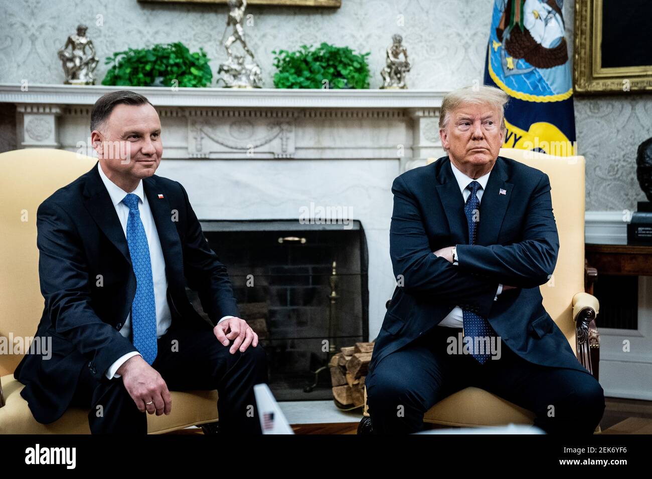 President Donald Trump and Polish President Andrzej Duda during a ...