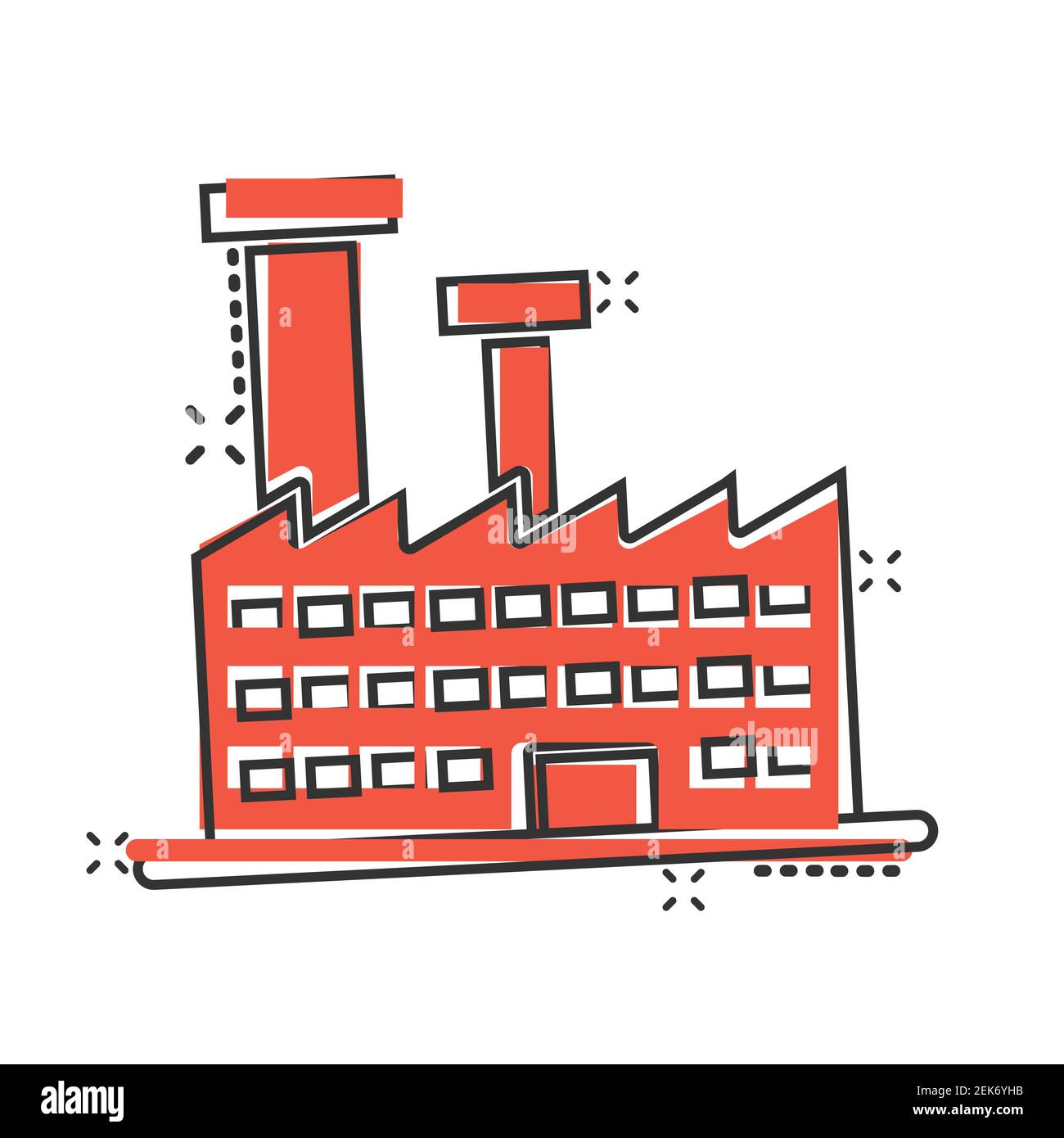 Building icon in comic style. Town skyscraper apartment cartoon vector ...