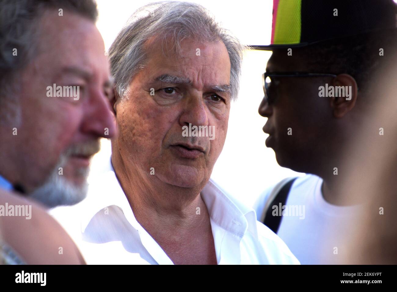 French actor, Gerard Meylan supporting Michele Rubirola and Jean-Marc ...