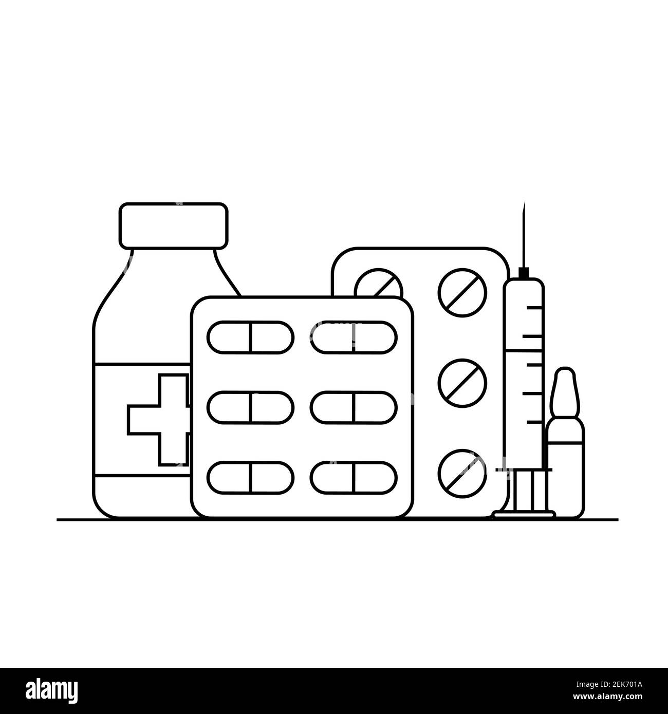 Ampoule line Black and White Stock Photos & Images - Alamy