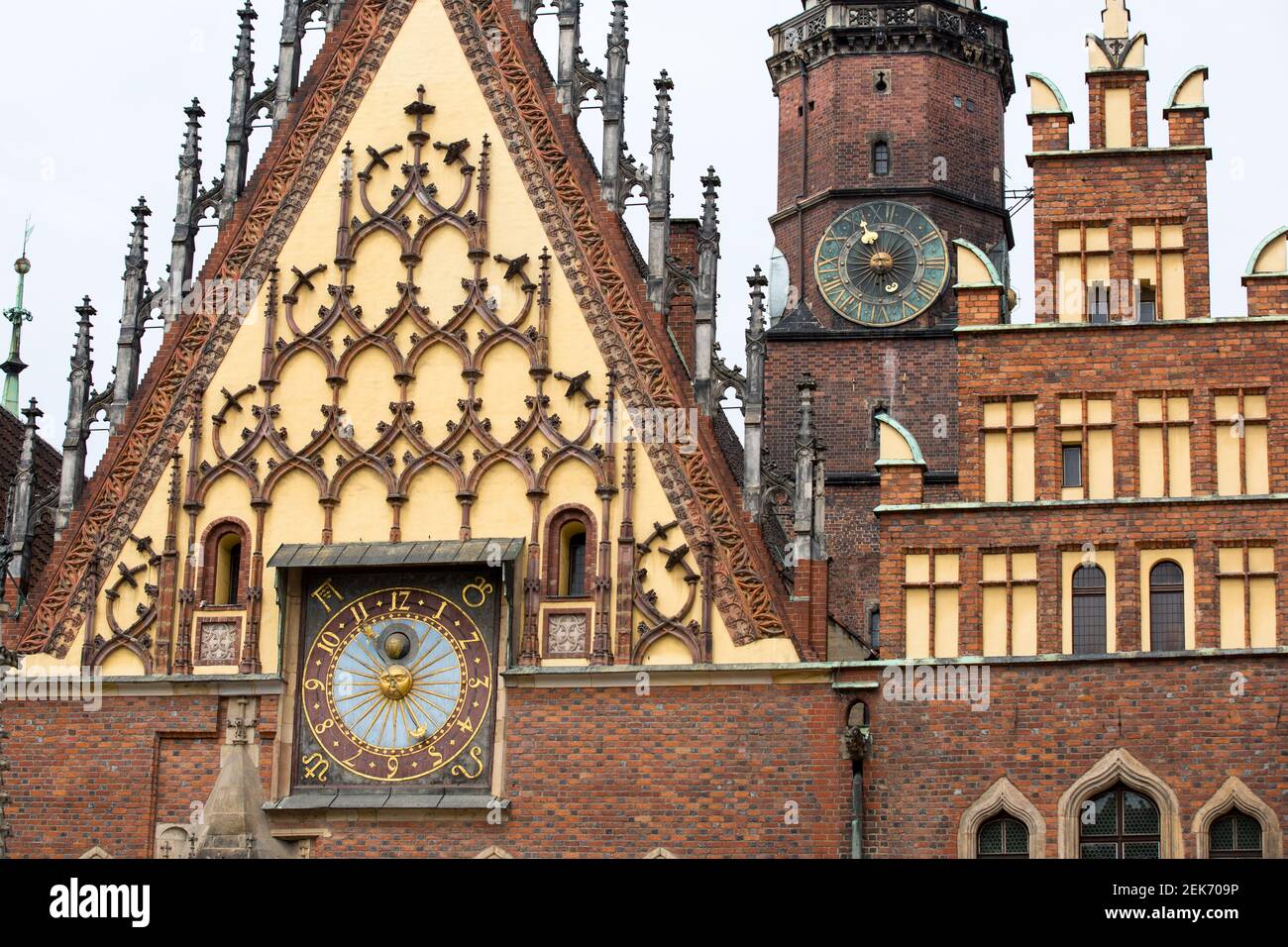 A view of the Gothic exterior facade of The Old Town Hall dating from ...
