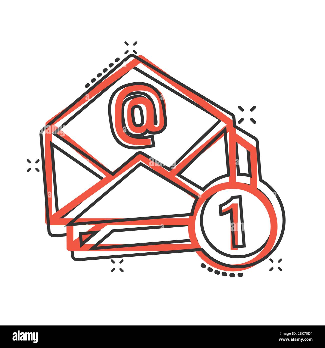 Email message icon in comic style. Mail document cartoon vector ...