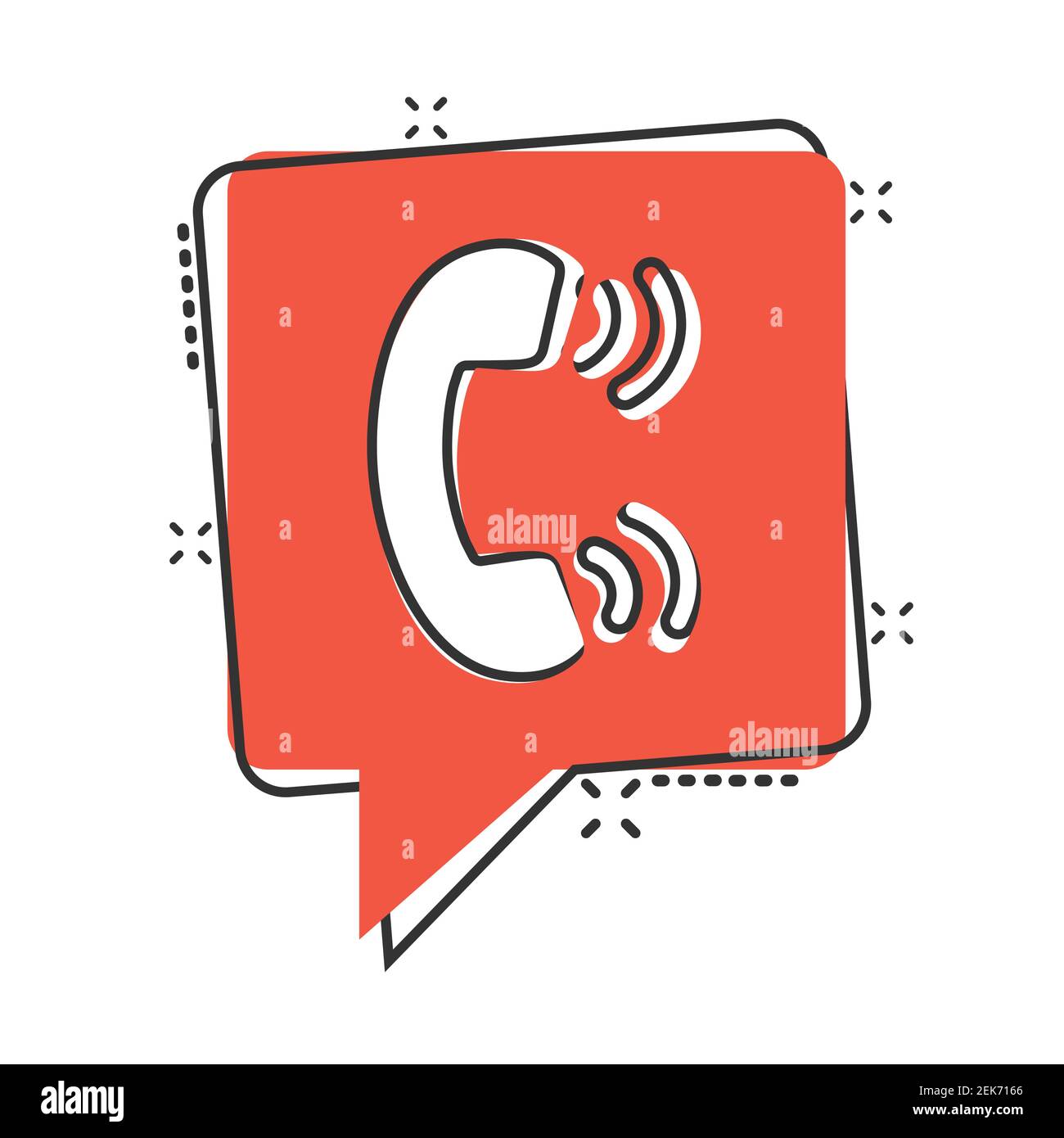 Mobile phone icon in comic style. Telephone talk cartoon vector ...