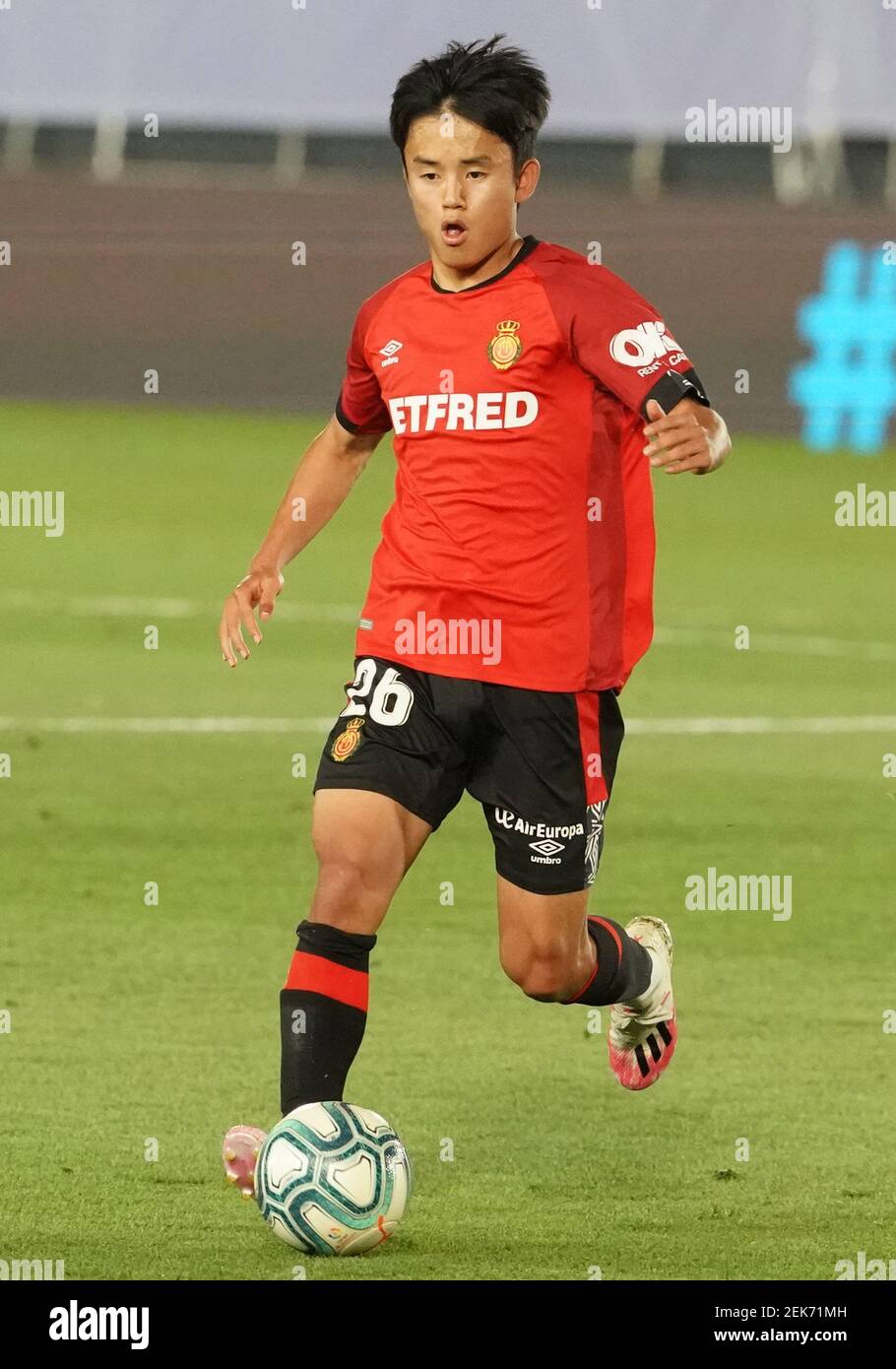 RCD Mallorca's Take Kubo during La Liga match. in Madrid, Spain on June ...