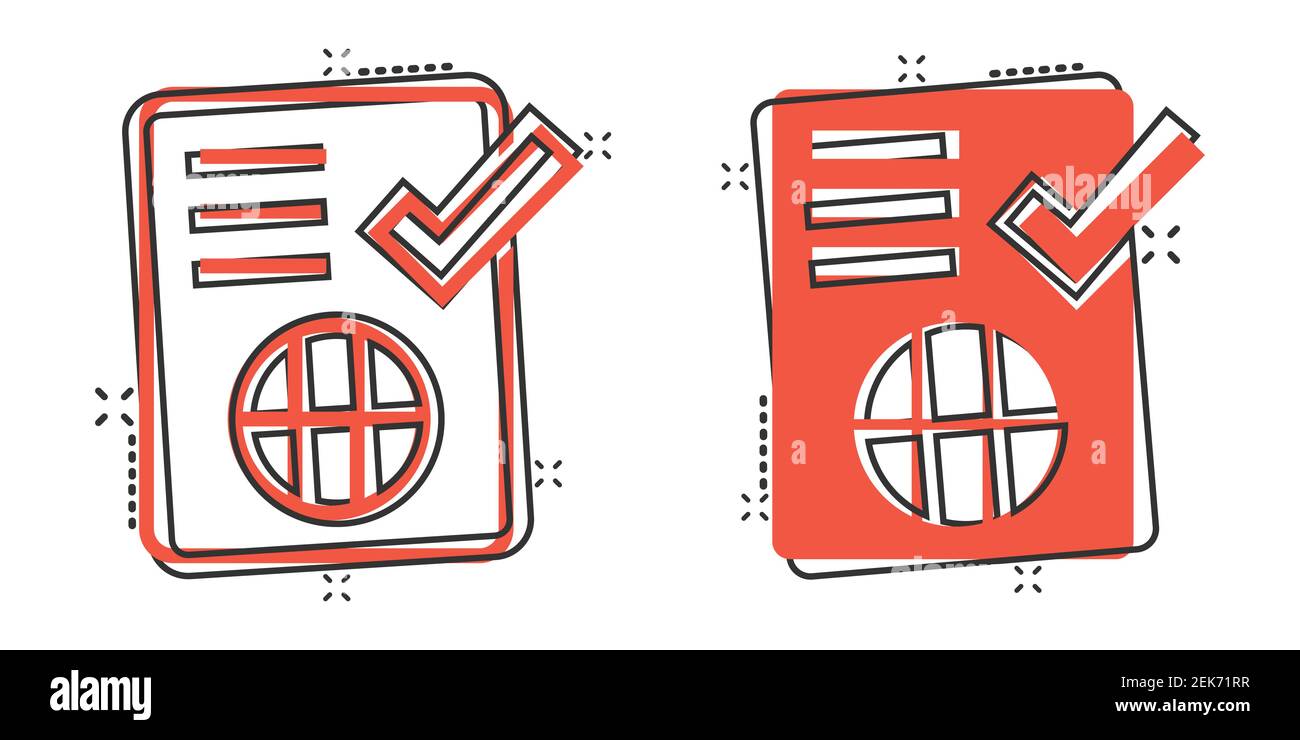 To do list icon in comic style. Document checklist cartoon vector ...