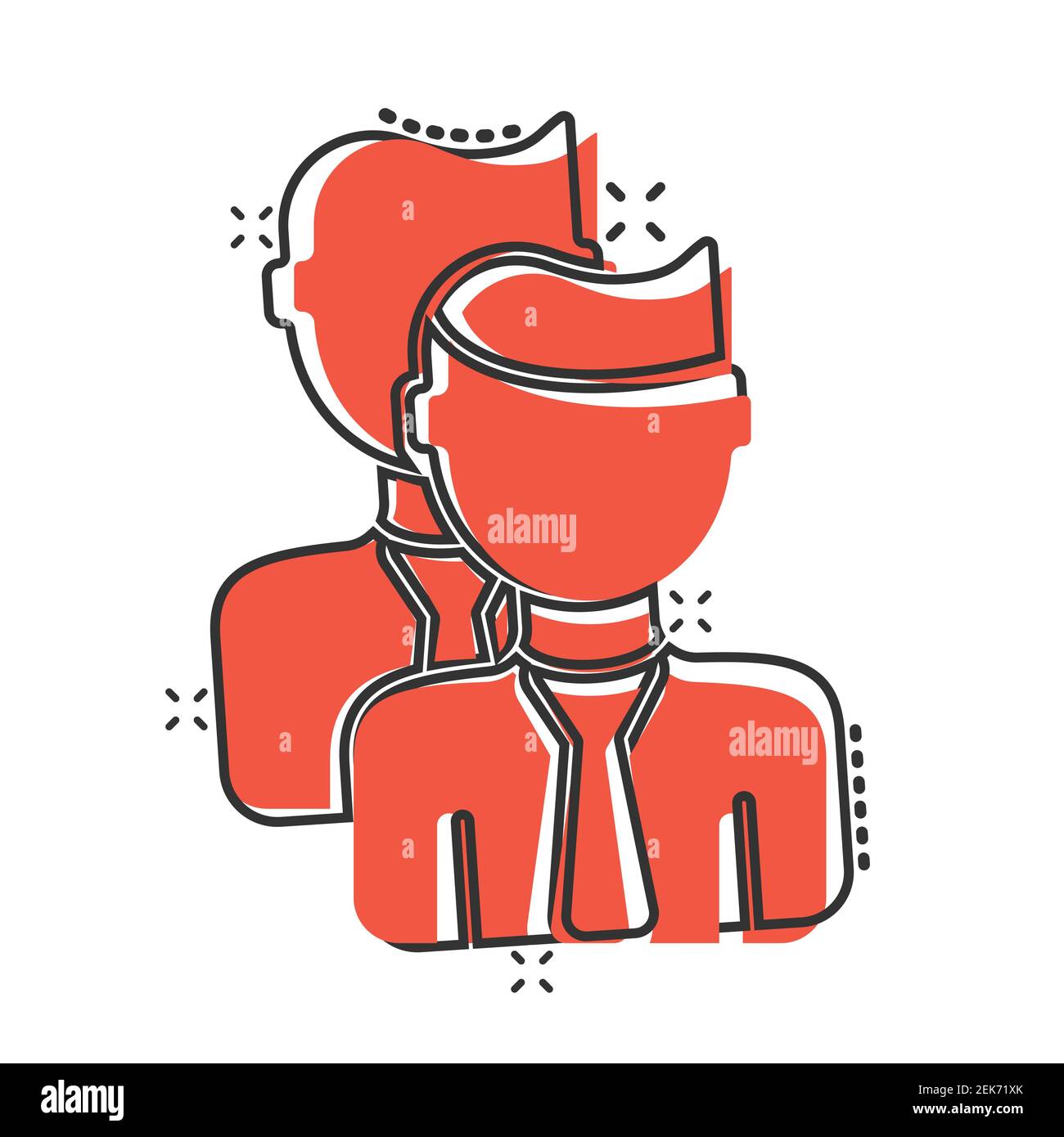 People communication icon in comic style. People cartoon vector ...