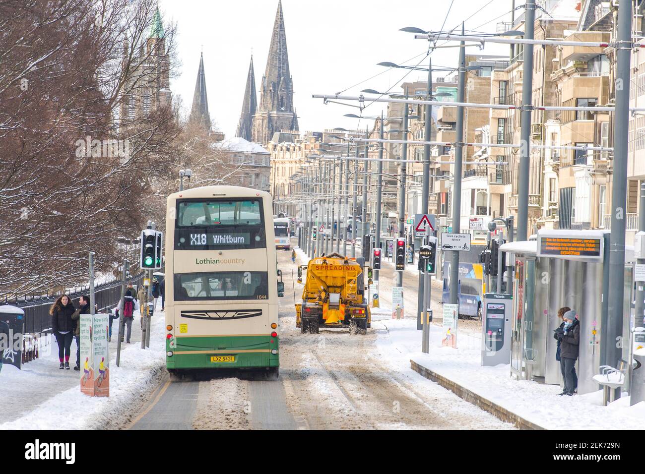 Winter scenes from Princess Street, as it is covered in snow due to ...