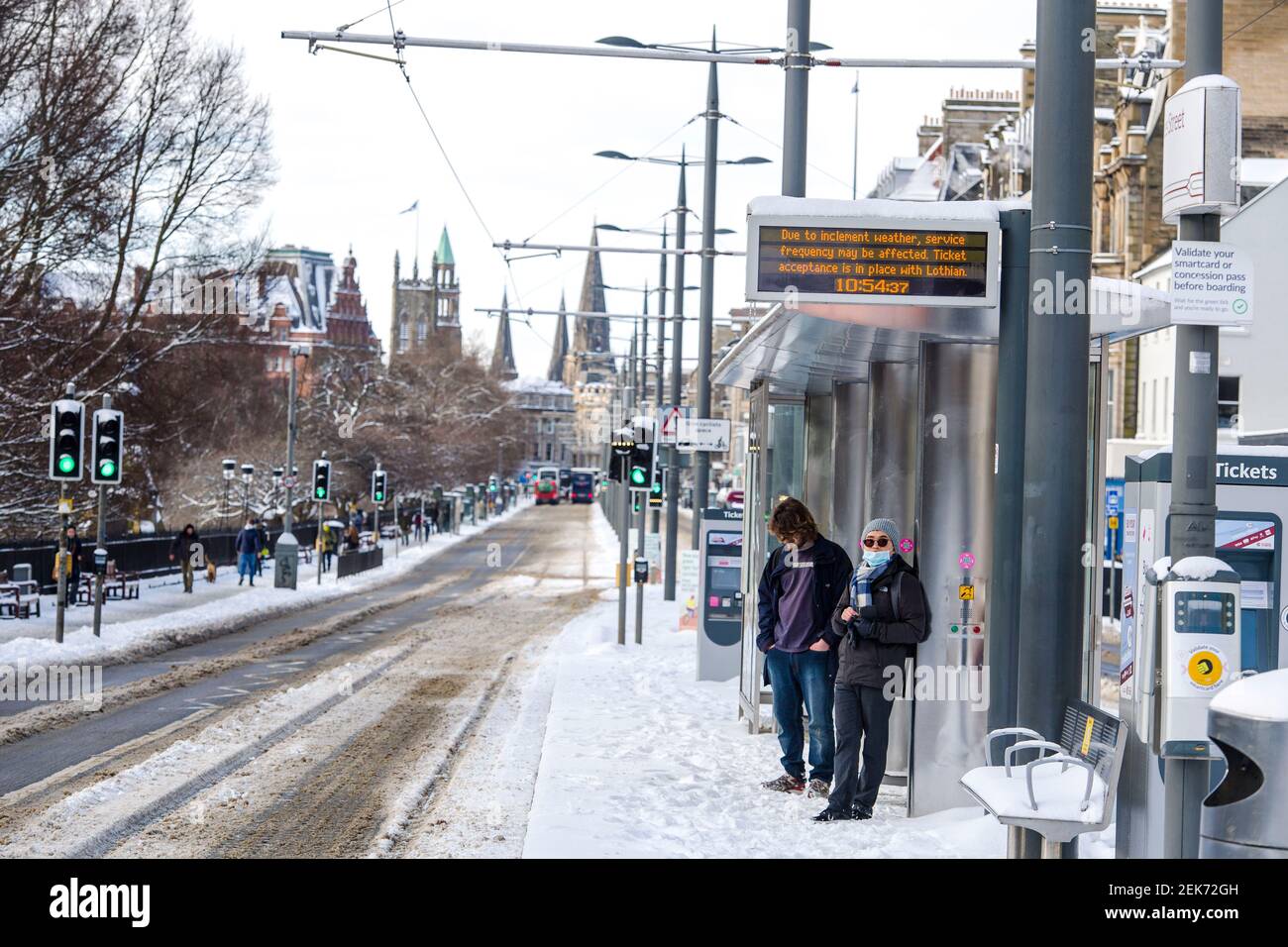 Winter scenes from Princess Street, as it is covered in snow due to ...