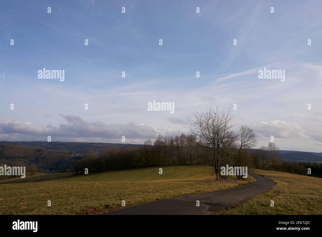 Landscape photo in rainy weather with fog and clouds in spring Stock ...