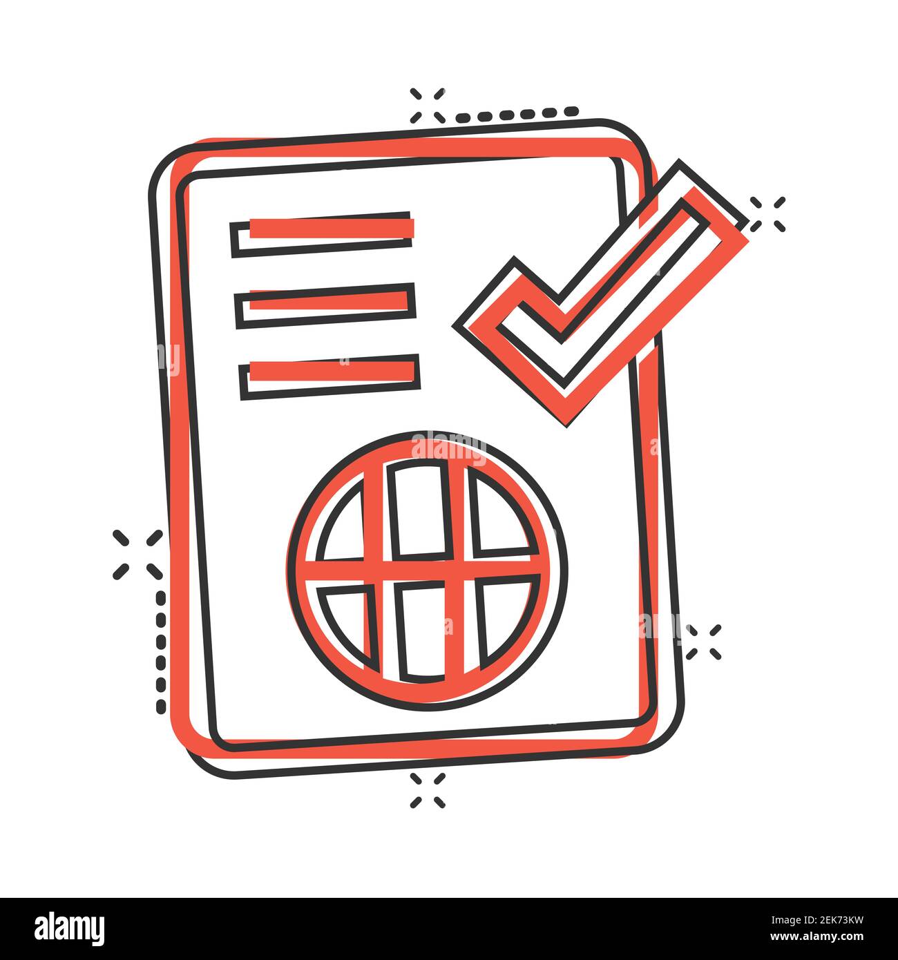 To do list icon in comic style. Document checklist cartoon vector ...