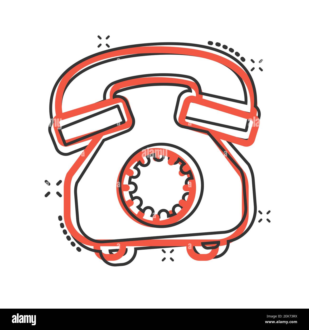 Mobile phone icon in comic style. Telephone talk cartoon vector ...