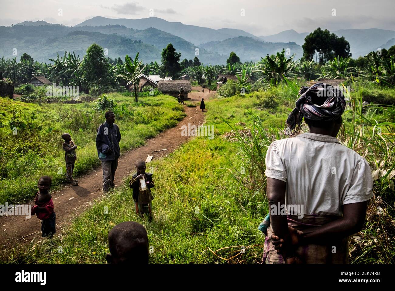 A village in the forest of North Kivu, about 50km north-east of Goma, North Kivu, DRC Stock ...
