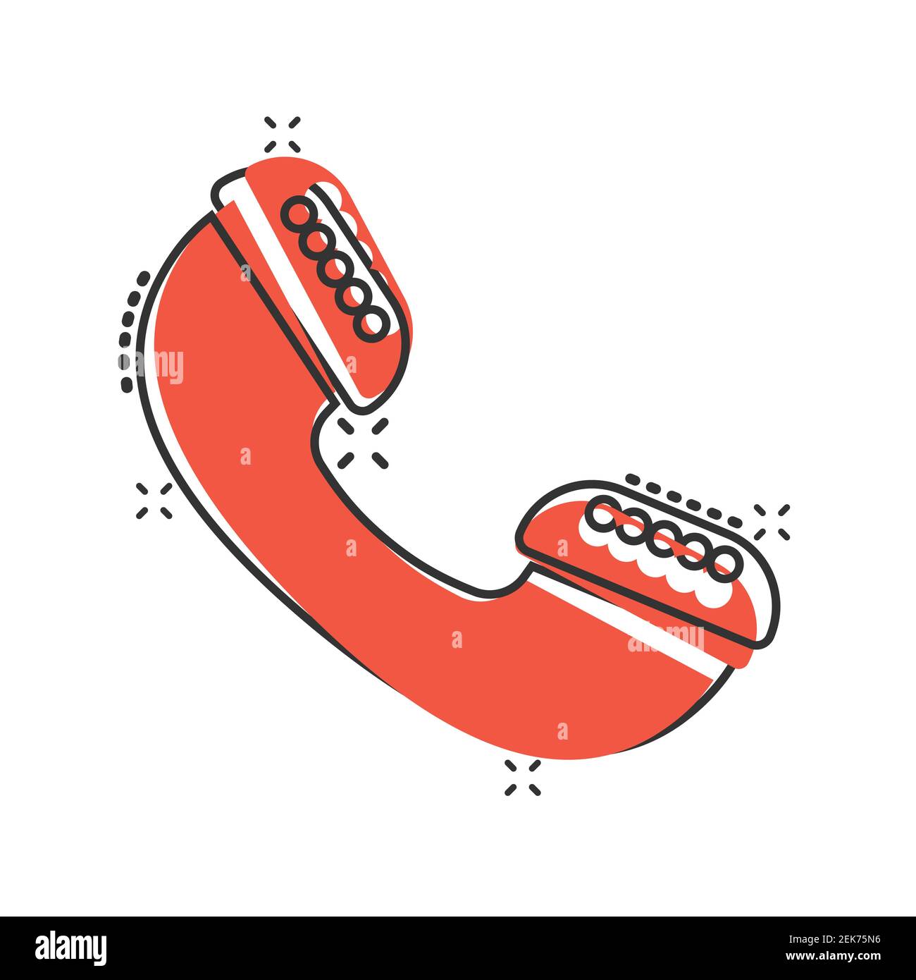 Mobile phone icon in comic style. Telephone talk cartoon vector ...