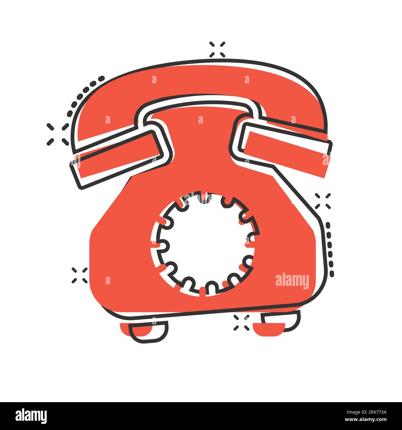 Mobile phone icon in comic style. Telephone talk cartoon vector ...