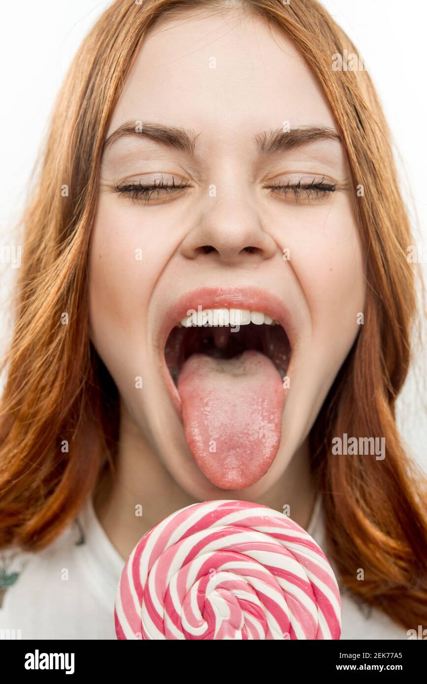 Mouth teeth woman sweets hi-res stock photography and images - Alamy