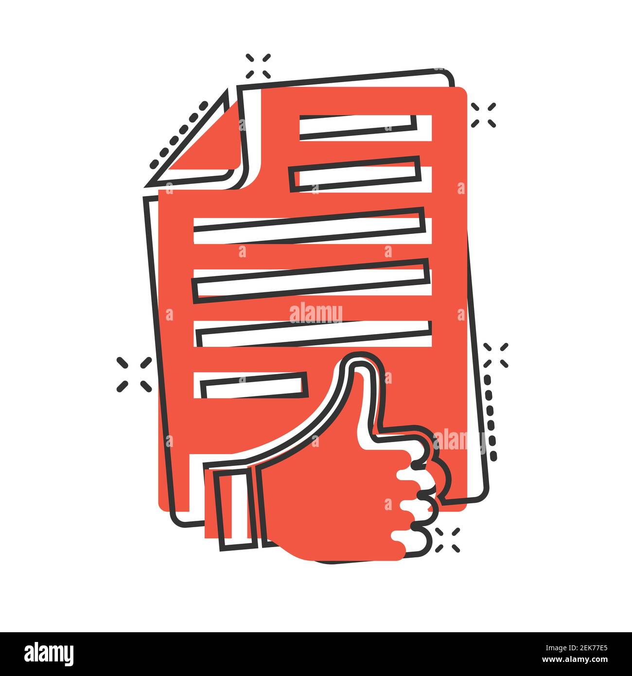 People hand with check mark icon in comic style. Accept cartoon vector ...