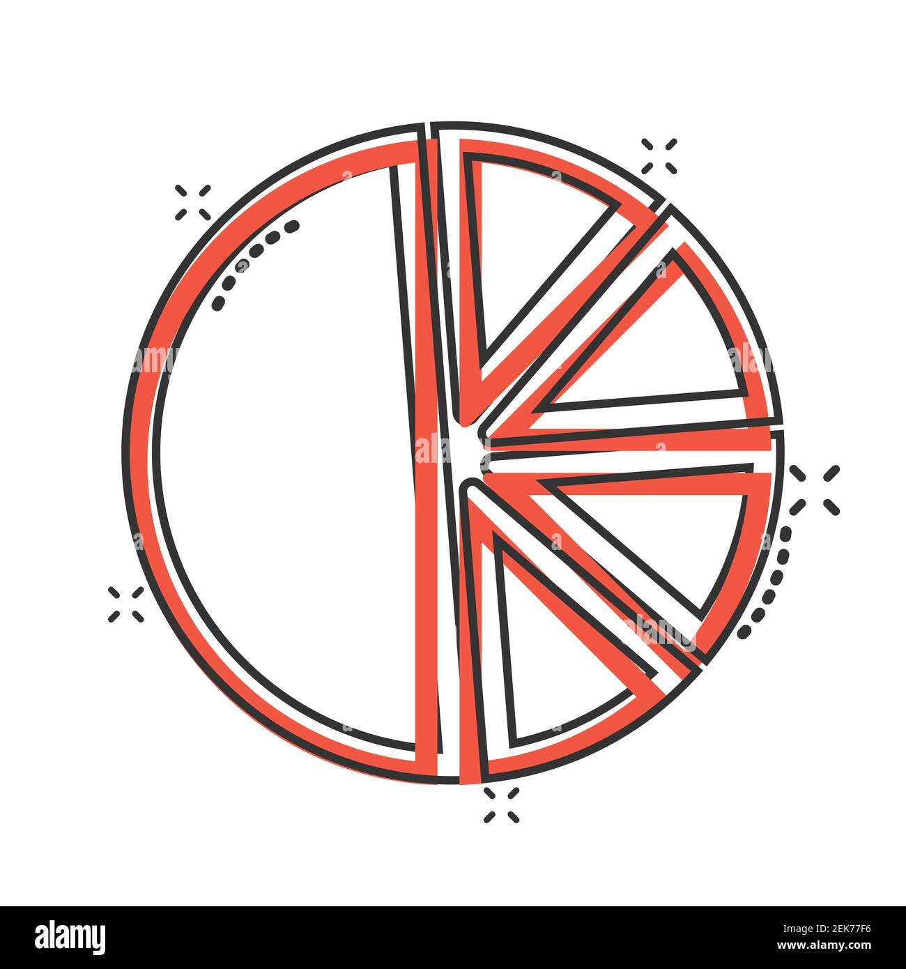 Chart icon in comic style. Diagram cartoon vector illustration on white ...