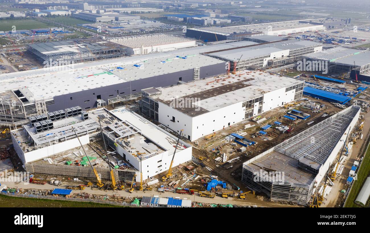 SHANGHAI, CHINA - JUNE 26, 2020 - The second phase project site of ...