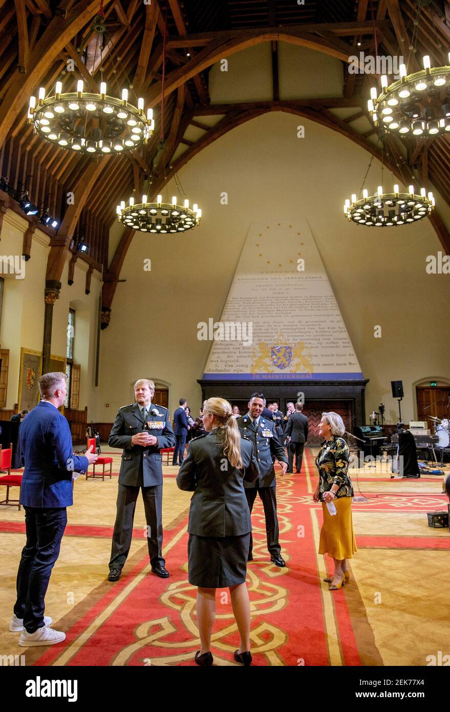 King Willem-Alexander during Veterans Day 2020. In the Ridderzaal in ...