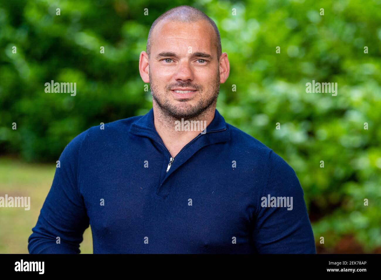 Former Dutch soccer player Wesley Sneijder during the presentation of ...