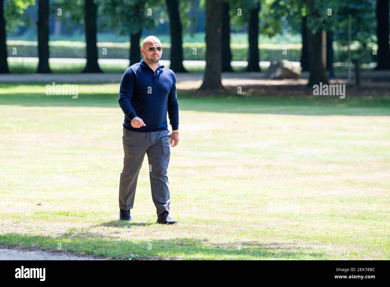 Former Dutch soccer player Wesley Sneijder during the presentation of ...