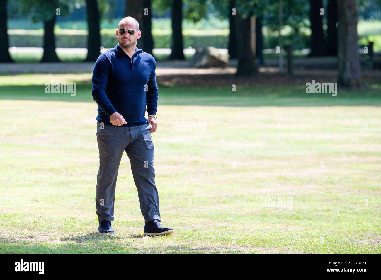 Former Dutch soccer player Wesley Sneijder during the presentation of ...