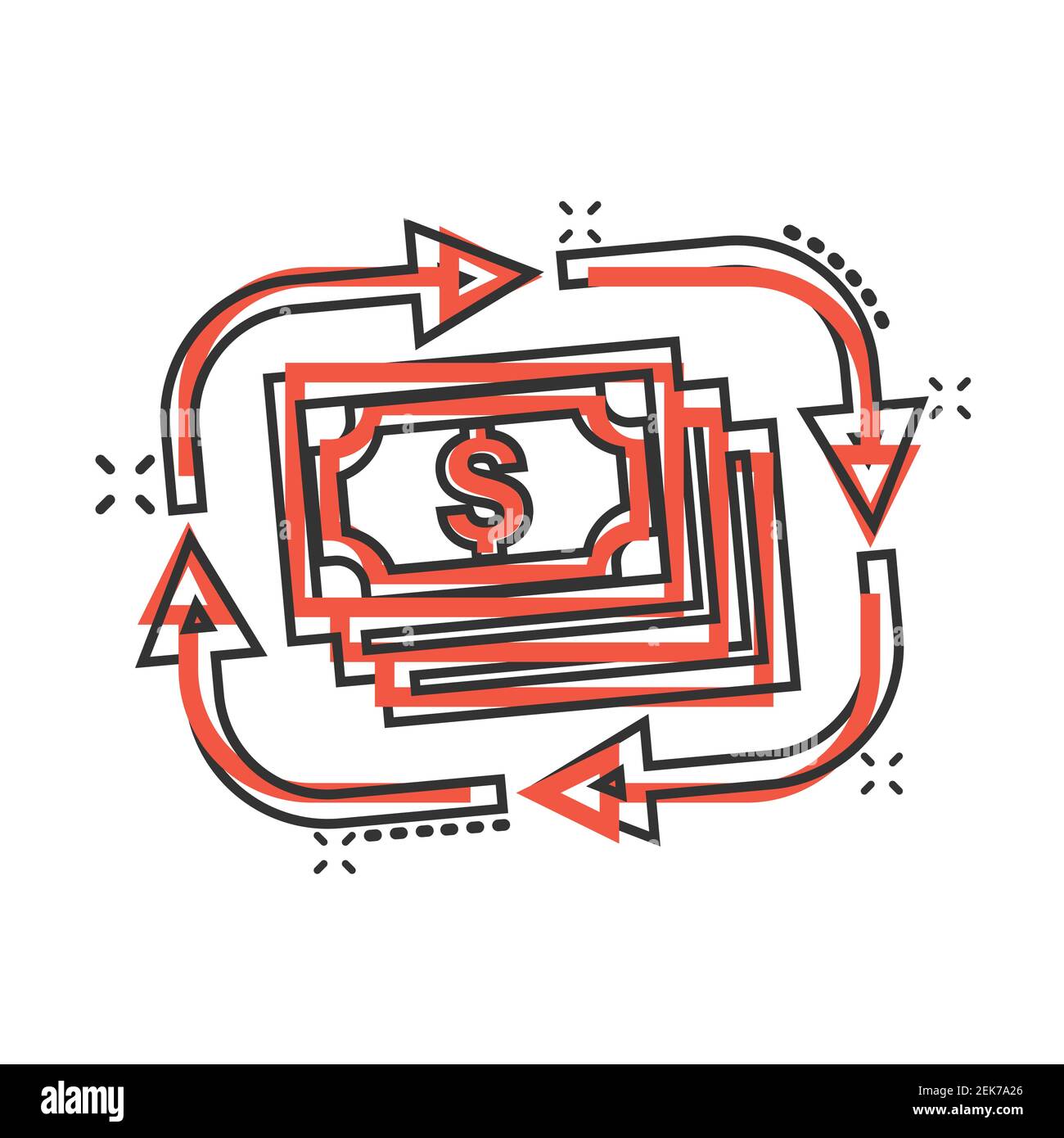 Income rate increase icon in comic style. Finance performance cartoon ...