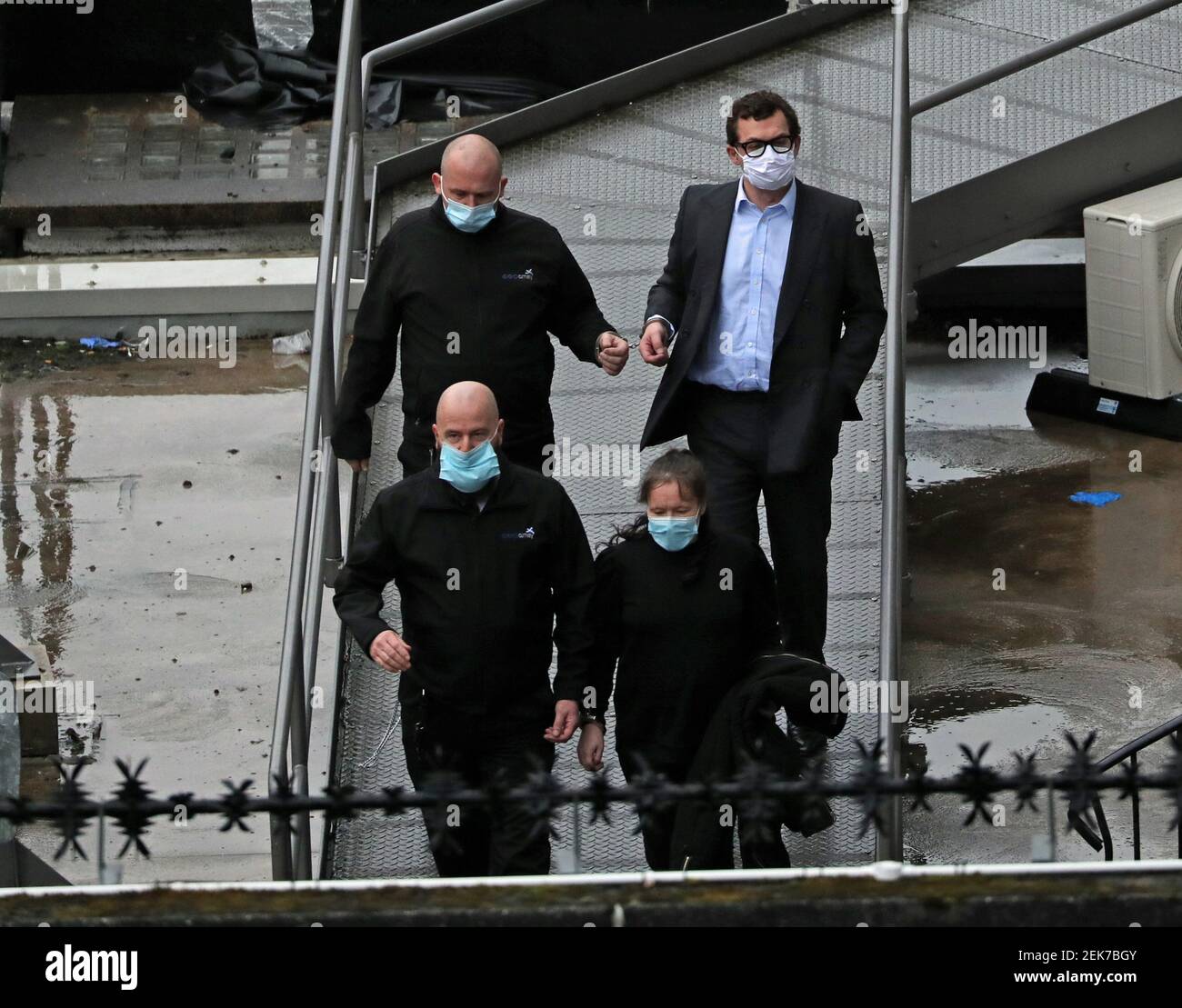 Simon Bowes-Lyon (back right), the Earl of Strathmore, is escorted in ...