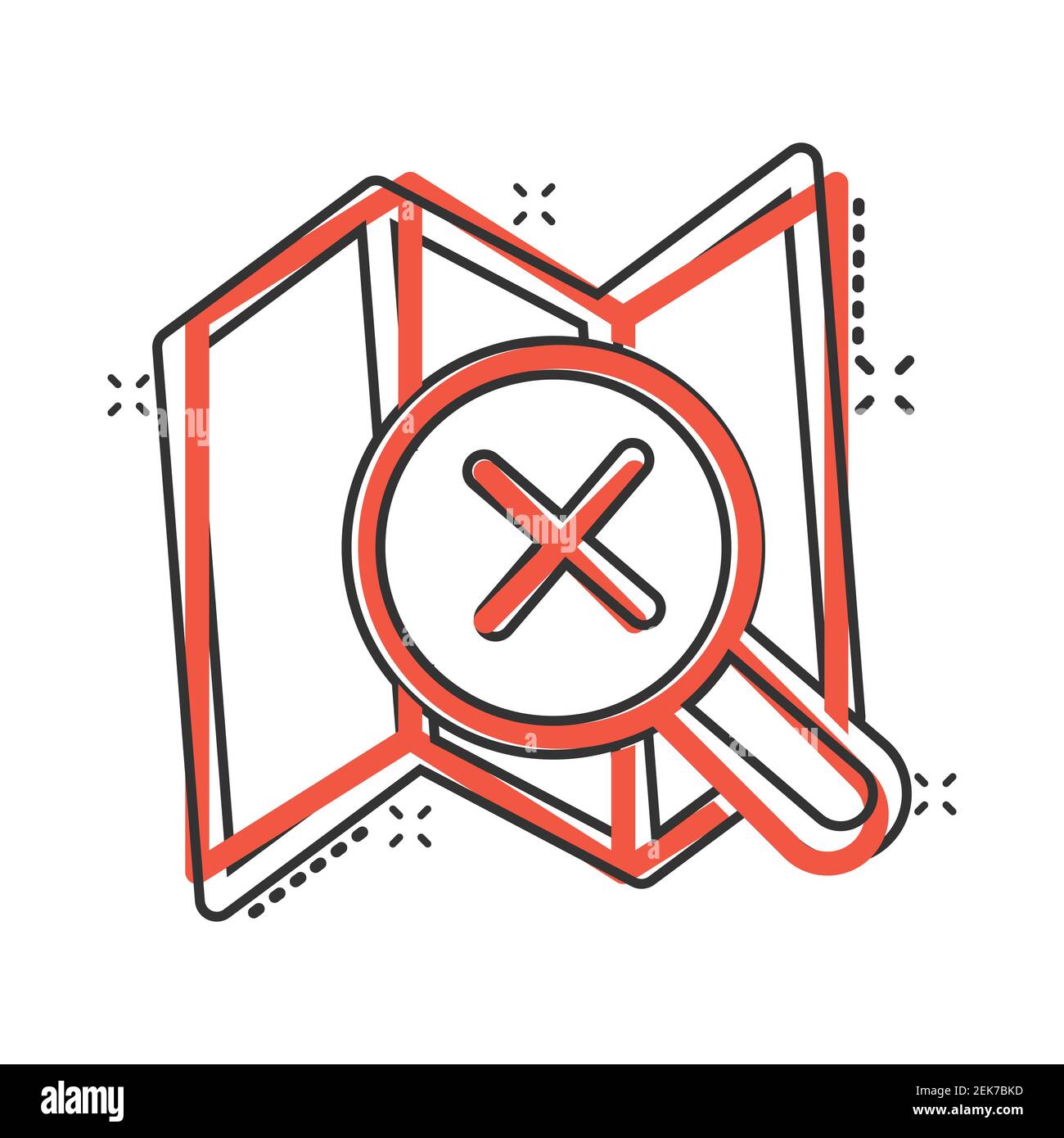 Search location icon in comic style. GPS navigation cartoon vector ...