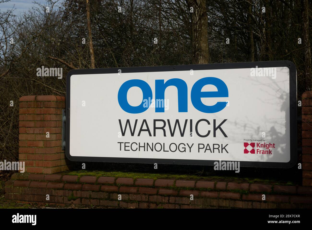 One Warwick Technology Park sign, Warwick, Warwickshire, England, UK ...