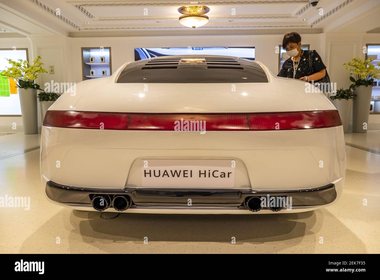 SHANGHAI, CHINA - JUNE 29, 2020 - HiCar Smart on-board solution model ...