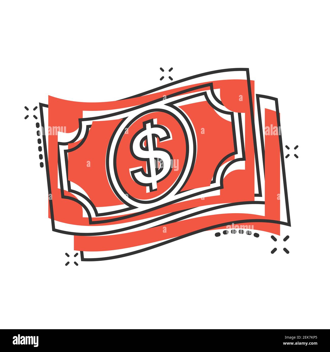 Money dollar icon in comic style. Exchange cash cartoon vector ...