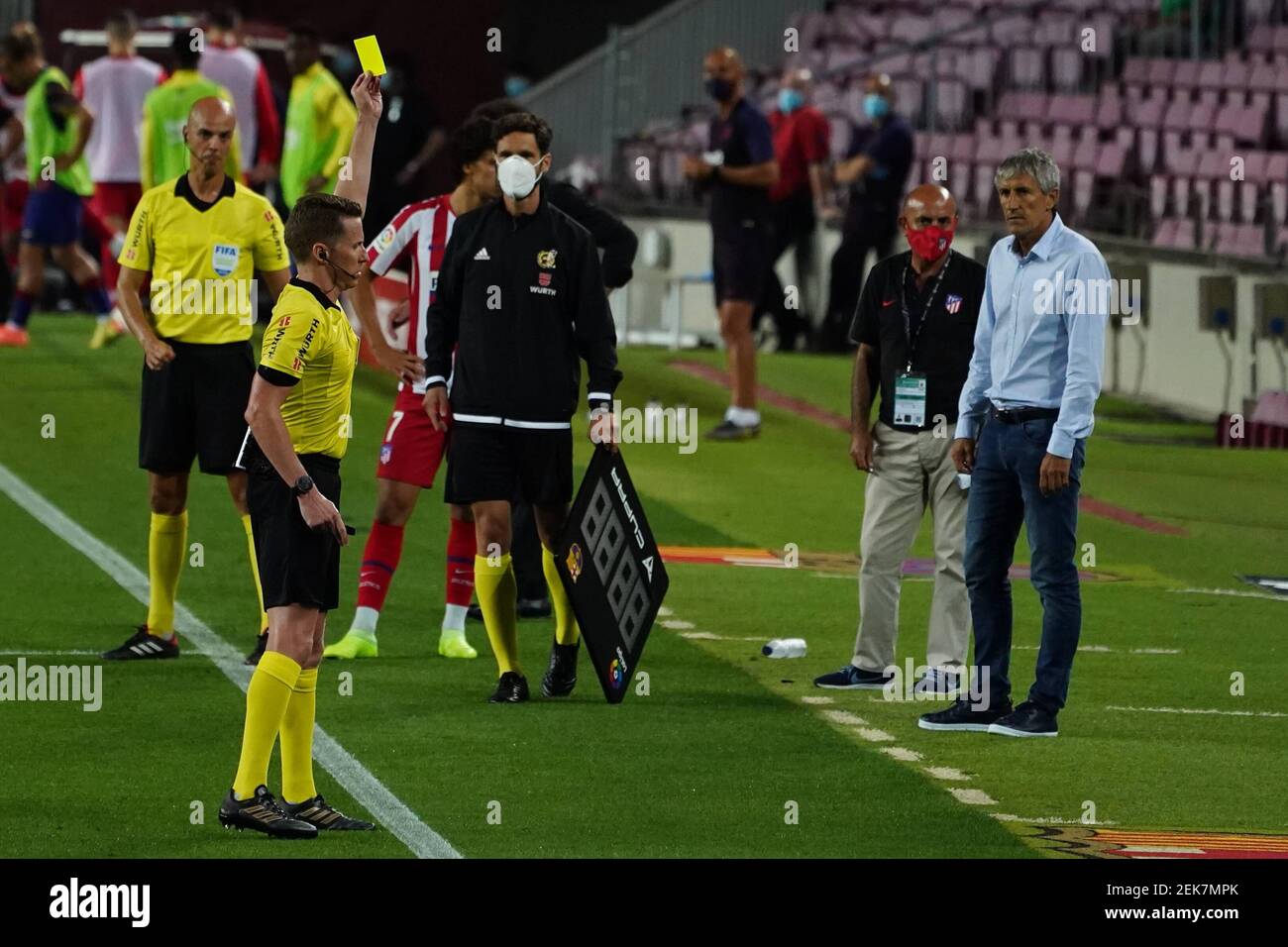 Quique Setien Spanish La Liga soccer match between FC Barcelona vs ...