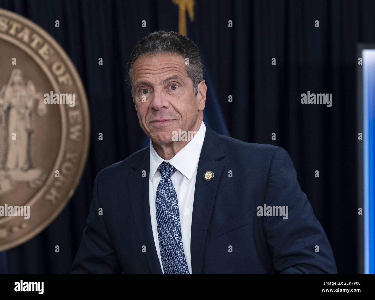 NYS Governor Andrew Cuomo makes an announcement and holds media ...