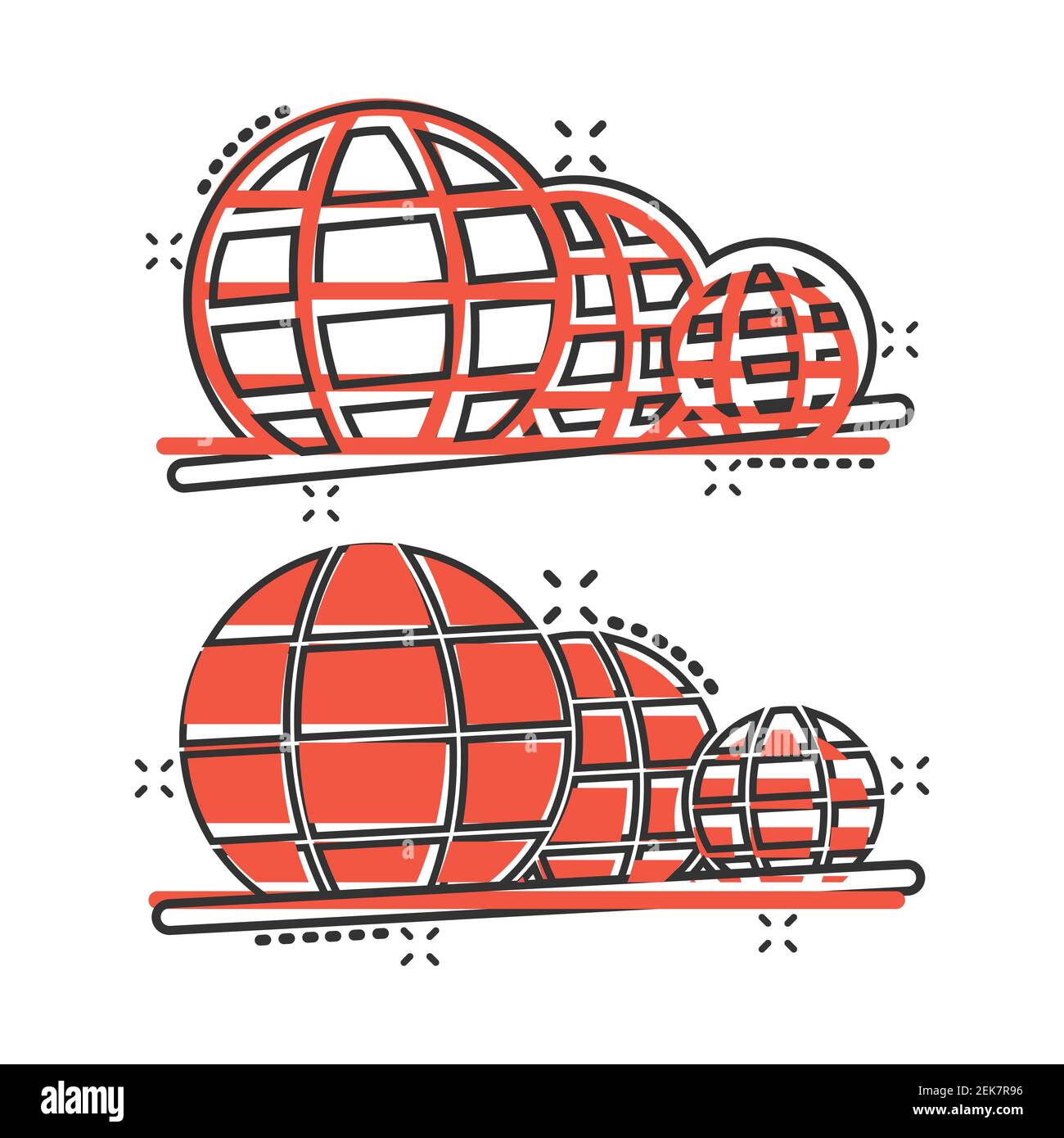 Earth planet icon in comic style. Globe geographic cartoon vector ...