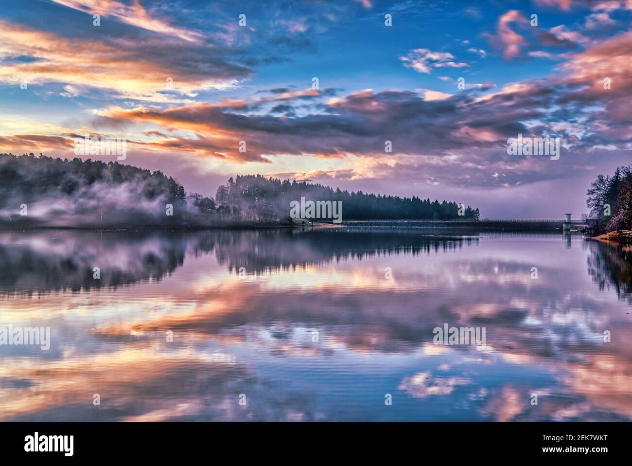 lake at the golden hour Stock Photo - Alamy