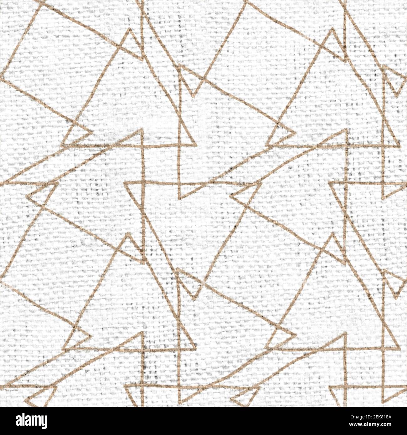 Seamless burlap with white paint pattern overlay Stock Photo - Alamy