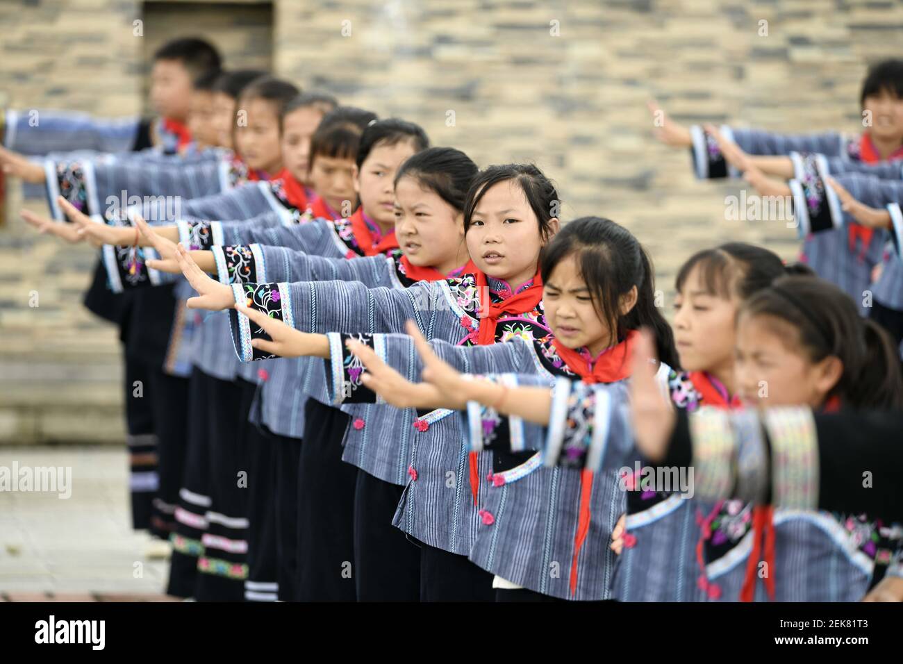 ANLONG, CHINA - JULY 3, 2020 - Pupils learn traditional martial arts in ...