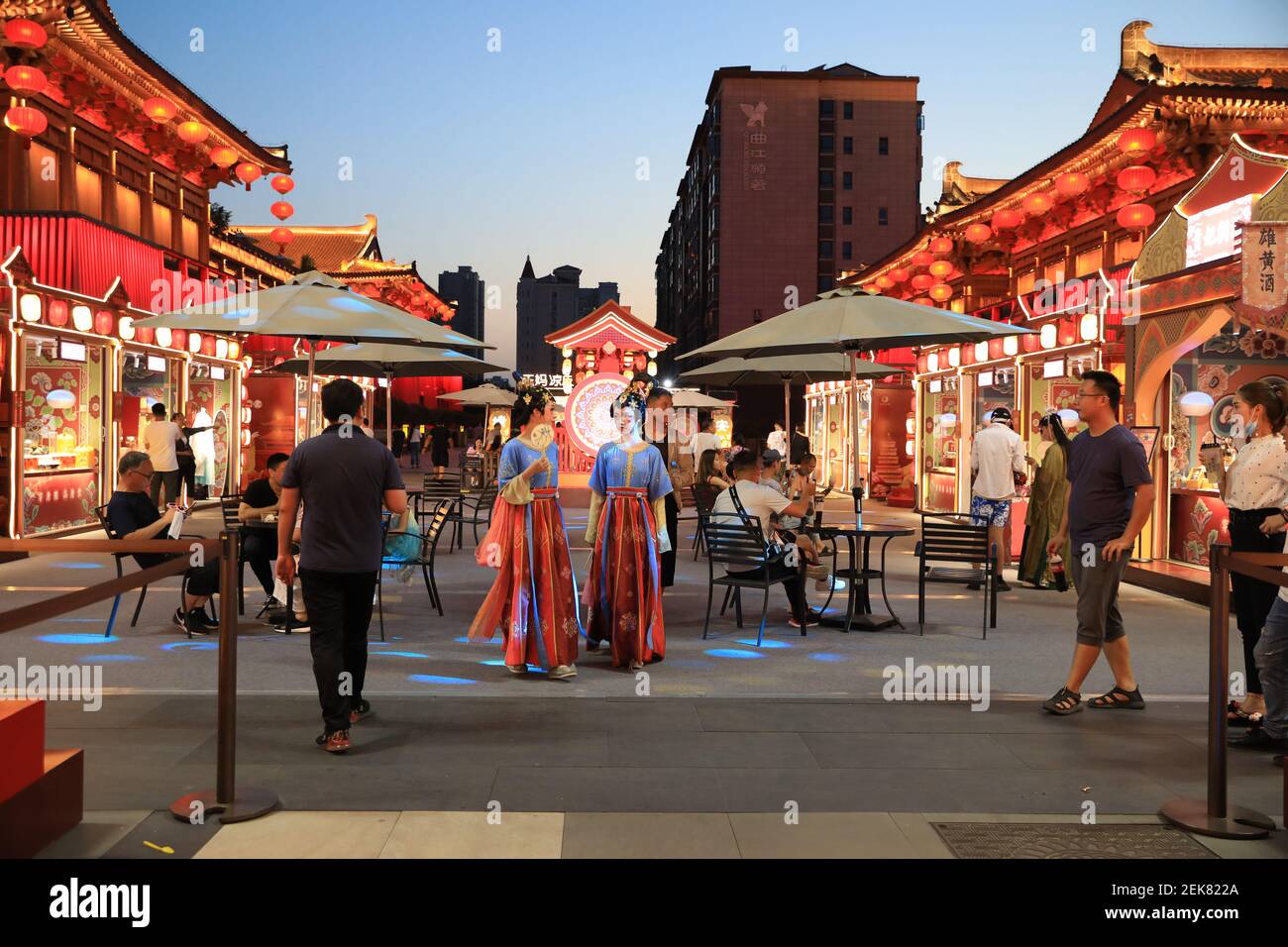 Shanxiï¼ŒCHINA-On July 2, 2020, datang Sleepless City in Xi 'an ...