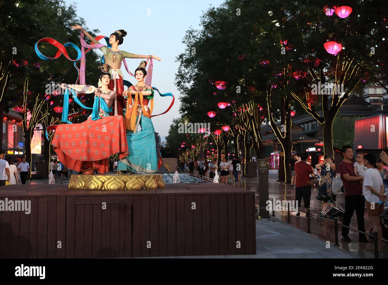 Shanxiï¼ŒCHINA-On July 2, 2020, datang Sleepless City in Xi 'an ...