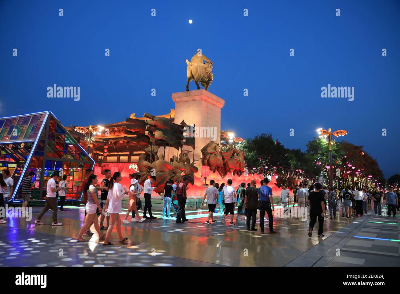 Shanxiï¼ŒCHINA-On July 2, 2020, datang Sleepless City in Xi 'an ...