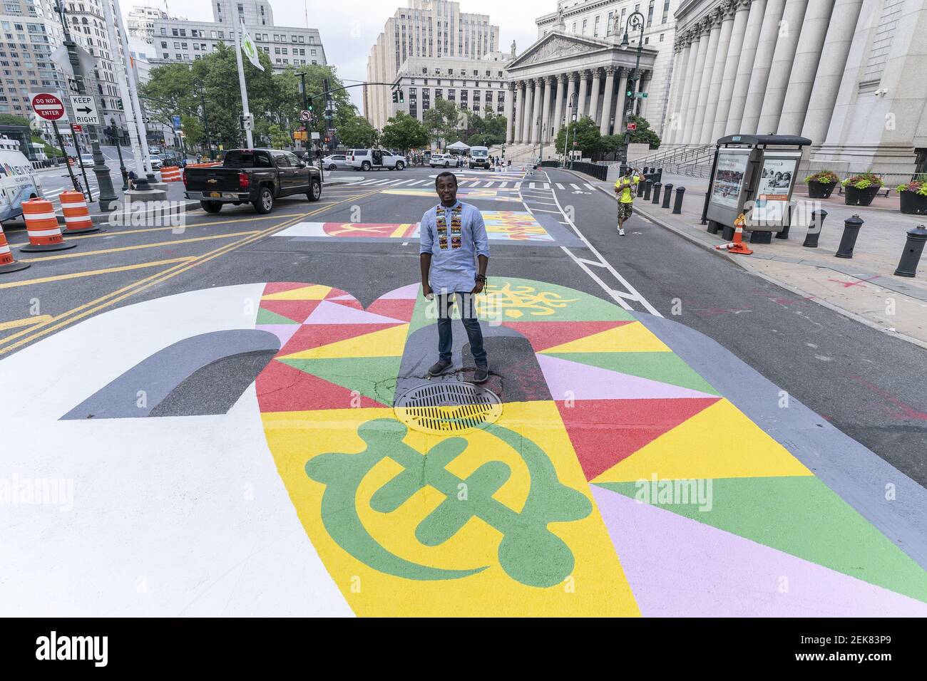 Designer of characters for word â€ Blackâ€ Tijay Mohammed seen at ...