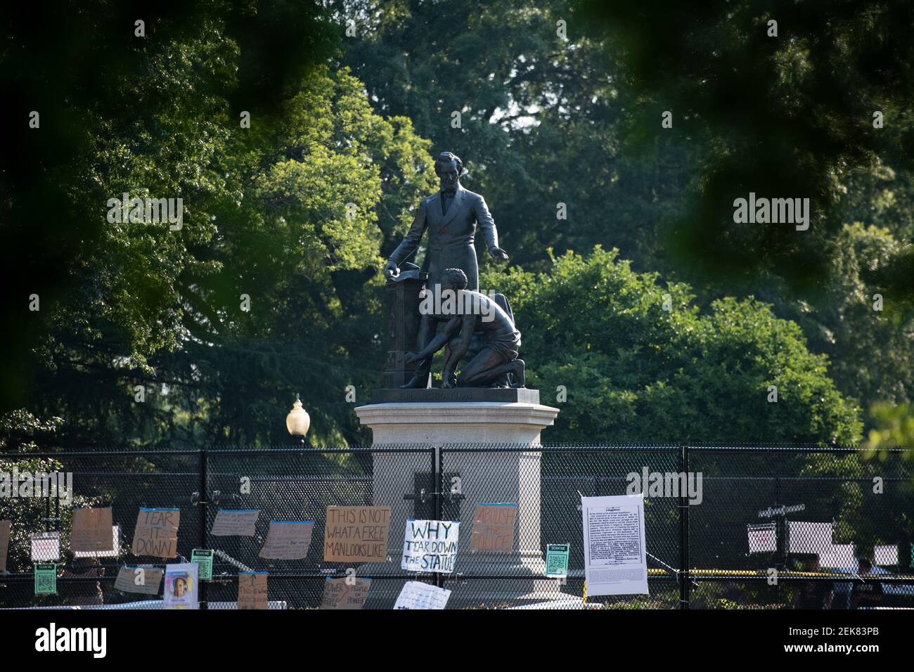 A general view of the controversial Emancipation Memorial by Thomas ...