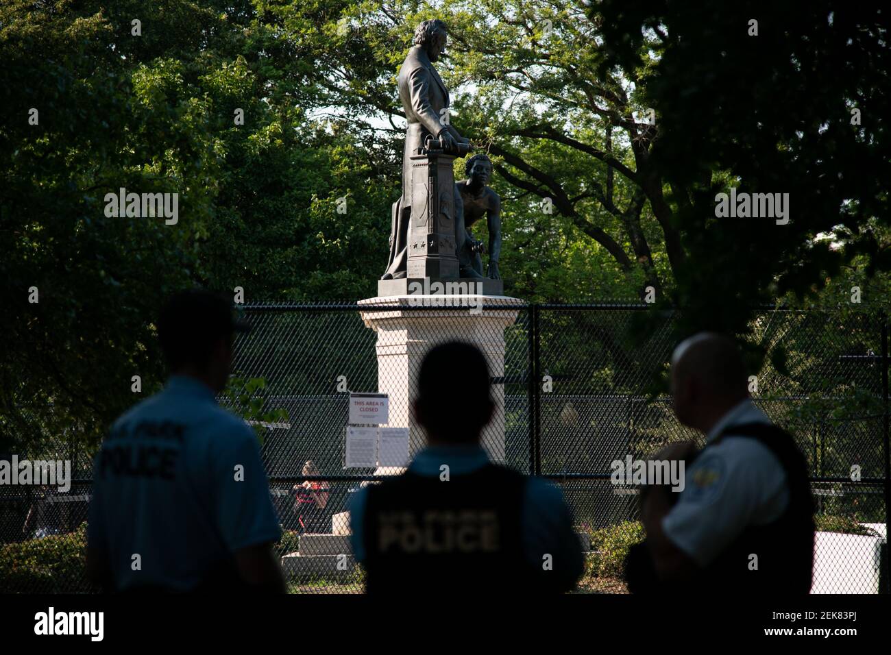 A general view of the controversial Emancipation Memorial by Thomas ...